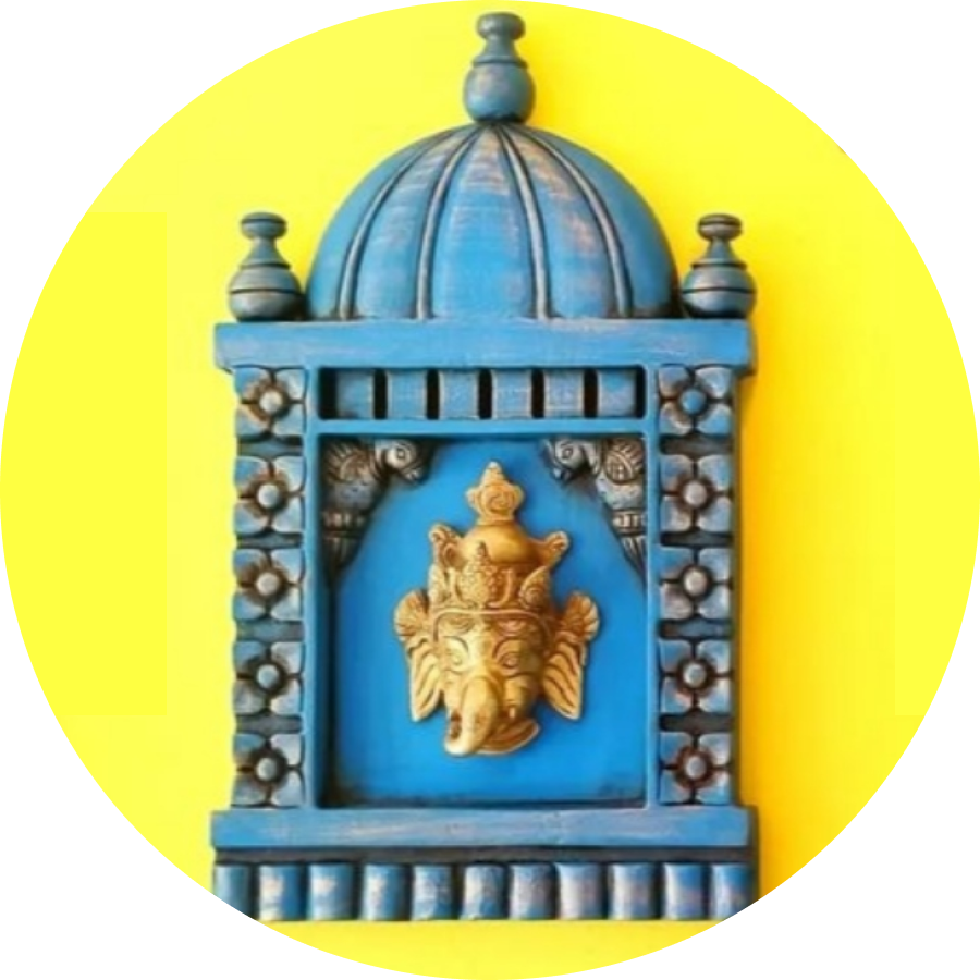 Hand Painted Jharokha – TheBohoBazar